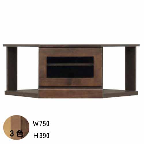 ■75-2段　コーナー ローボード ■幅750×奥行750×高さ390 mm ■材質／アルダー材 ■ツキ板風強化シート ■日本製 ※北海道、一部地域は別途中継料が必要になる場合がございます。 ※メーカー取り寄せ商品の為、在庫等の確認が必要で...