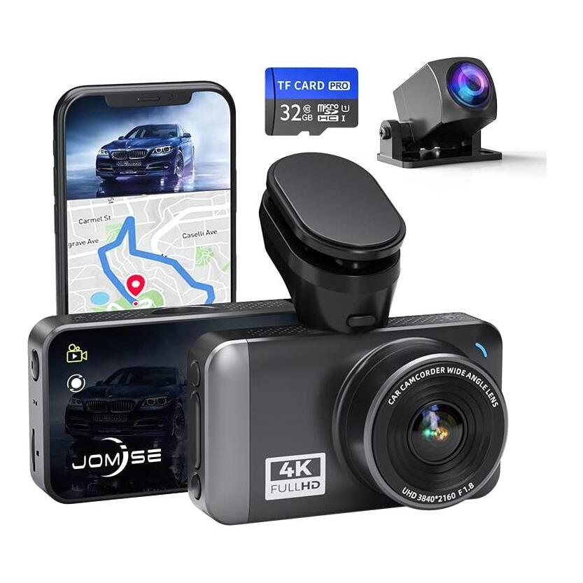 ドライブレコーダー 4K UHD 2160P 前後カメラ【前4K＋後1080P 前後同時表示/録画】 WIFI/GPS搭載 WDR機能 超鮮明夜間撮影 SONY IMX335 CMOSセンサー 電波干渉対策済 LED信号機対応 170°広角...