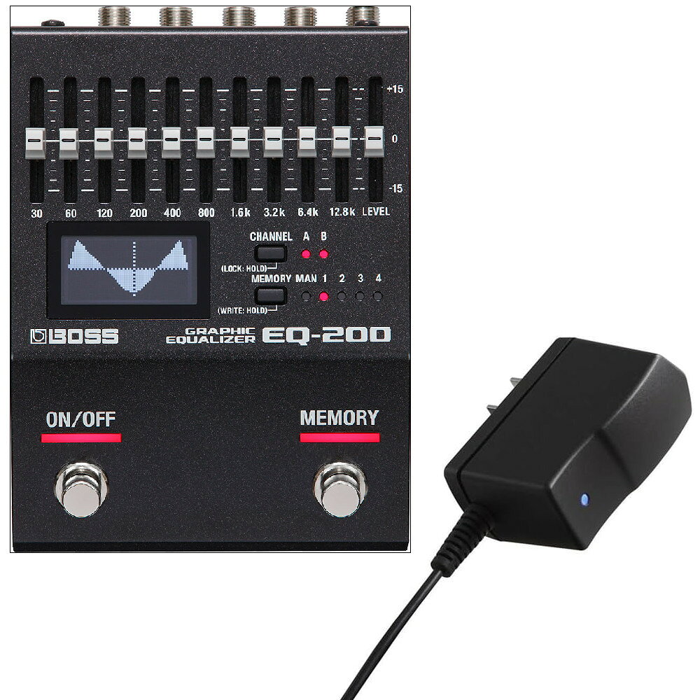 《セット内容》 ・BOSS EQ-200 Graphic Equalizer グラフィック イコライザー ・BOSS PSA-100S2 ACアダプター 洗練されたボディにシンプルな操作と妥協なき音質を搭載したイコライザー BOSSの200...