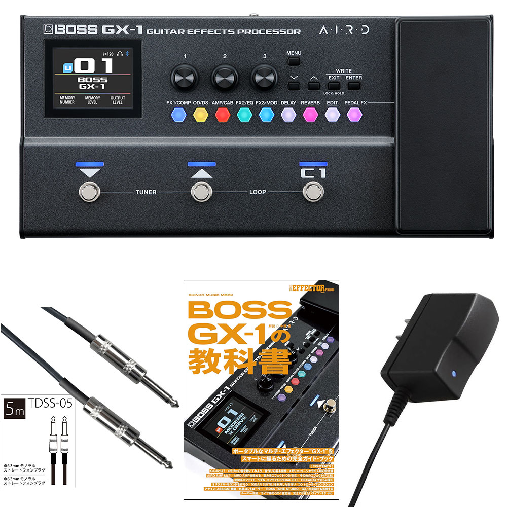 《セット内容》 ・BOSS GX-1 Guitar Effects Processor ・BOSS GX-1 の教科書 ( シンコー・ミュージックMOOK ) ・BOSS PSA100S2 純正アダプター ・シールドケーブル5m GX-1の...