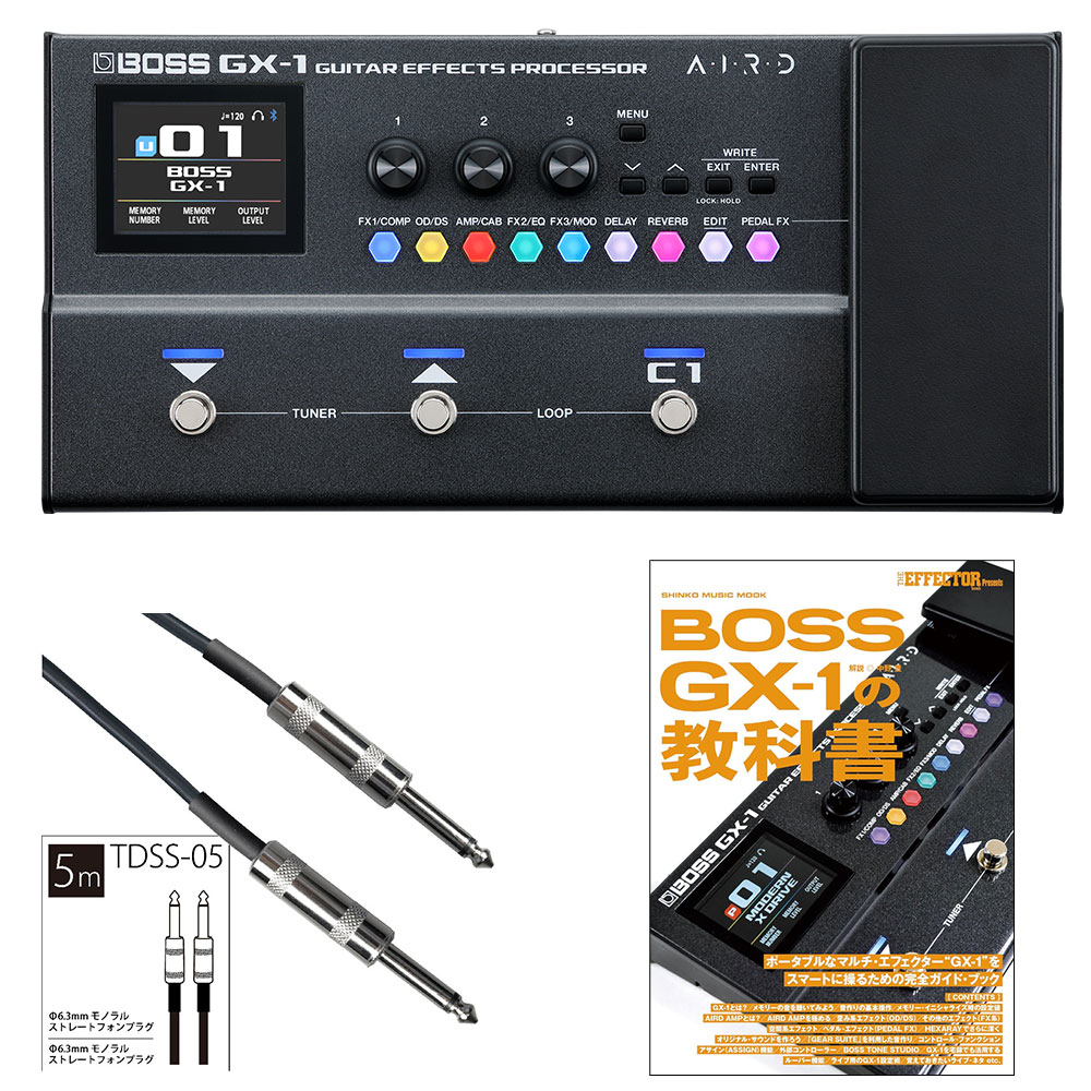 《セット内容》 ・BOSS GX-1 Guitar Effects Processor ・BOSS GX-1 の教科書 ( シンコー・ミュージックMOOK ) ・シールドケーブル5m GX-1の高いポテンシャルを100%開花させることができ...