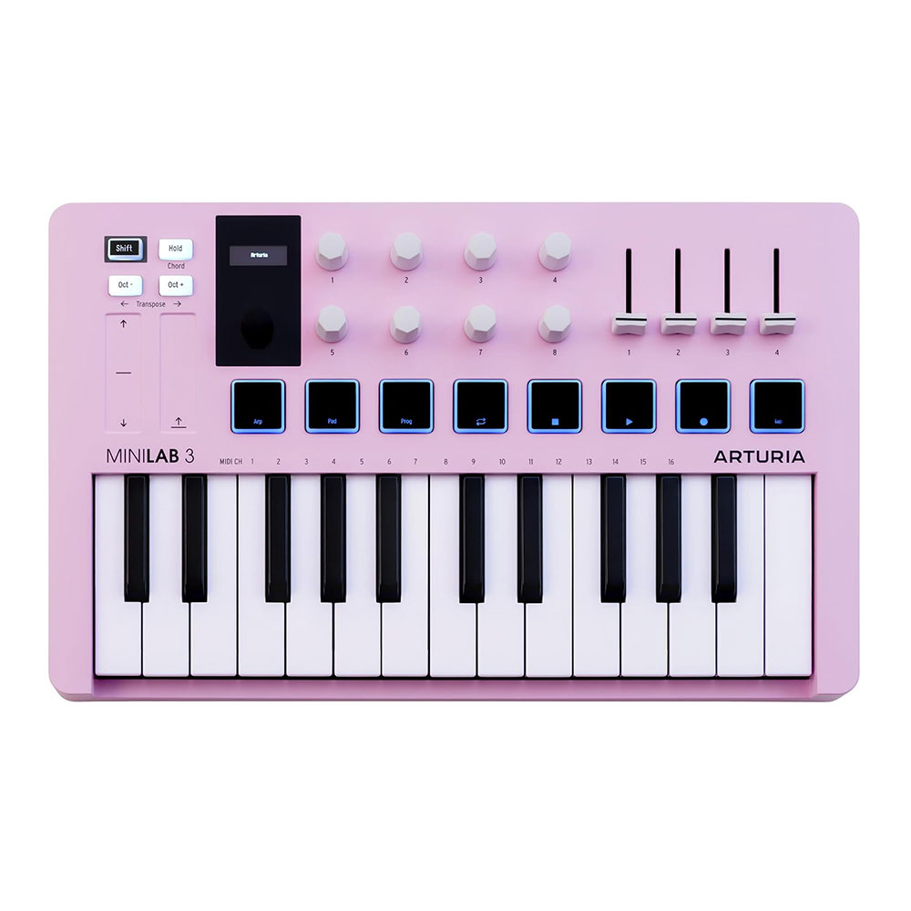 手にしたその日から音楽制作を楽しめるコンパクトなMIDIキーボード＆パッド・コントローラー 《主な特徴》 ●高いコントロール性能と抜群の使いやすさ ●即戦力のクリエイティブなソフトウェアを付属 ●ライブに嬉しいポータブル性 ●エコ設計であり...