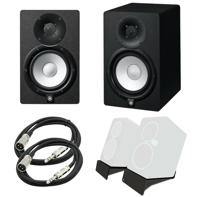 《セット内容》 ・YAMAHA HS7 黒 スタジオ モニタースピーカー パワーアンプ内蔵　2本 ・モニタースピーカースタンド　2本 ・1.5m TRS - XLRオス ケーブル 2本 優れた再生能力を誇り、プロフェッショナルユースにも対応...