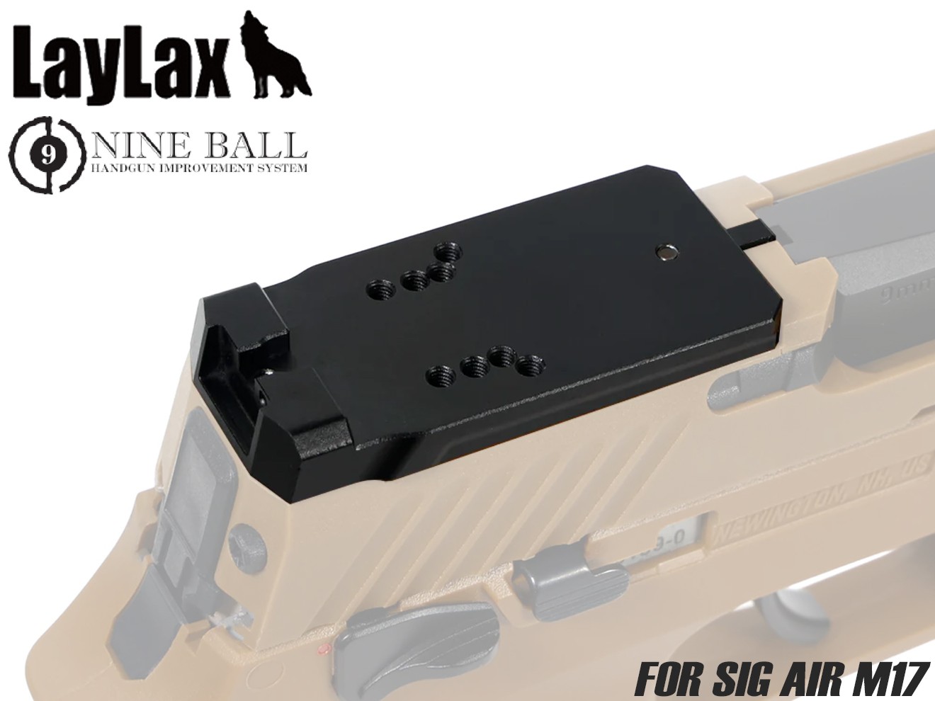 商品説明ITEM INFOマイクロプロサイト、RMR、Osight、ROMEO1 PRO、ROMEO ZEROと同規格の光学機器に対応！Laylax NINEBALL マルチマウントプレート [SIG SAUER M17対応]です。SIG ...