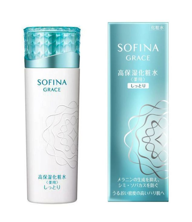 商品名 花王　ソフィーナグレイス 高保湿化粧水 薬用 しっとり 140ml 内容量 140ml 商品説明 ●薬用有効成分 配合 メラニンの生成を抑え、シミ・ソバカスを防ぎます。 ●ケラチン保水処方 乾燥して固くなりがちな角層細胞の中のケラチ...