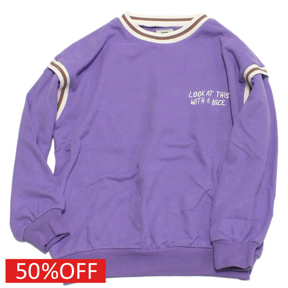 “オーシャン＆グラウンド”のアミリブロゴステッチスウェット・リブ使いがスポーティな印象・セットアップも出来る裏起毛トレーナー・生地はそうとな肌触りの裏起毛素材を使用・胸には刺しゅうをレイアウト本体　綿60%　ポリエステル40%裾・袖口　綿5...