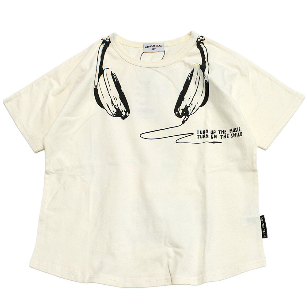“オフィシャルチーム”の製品染めスマイルミュージックTシャツ・ユニークなデザインの半袖Tシャツ・ゆとりのあるドルマンスリーブTシャツ・スマイルマークが目を惹くポップなバックプリント・ボディは肌触りのいいコットン100％・コーデの主役になるア...