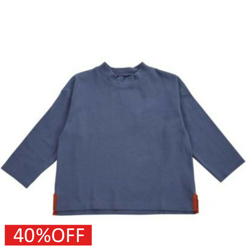 “オーシャン＆グラウンド”のサイドスリットTシャツ・着回しやすいシンプルなデザイン・素材は変形スパンフライスを使用・表面の凹凸が特徴の・両脇のさりげない配色スリットがポイント・ゆったりとしたワイドシルエット・モデル身長：（BOY）106cm...