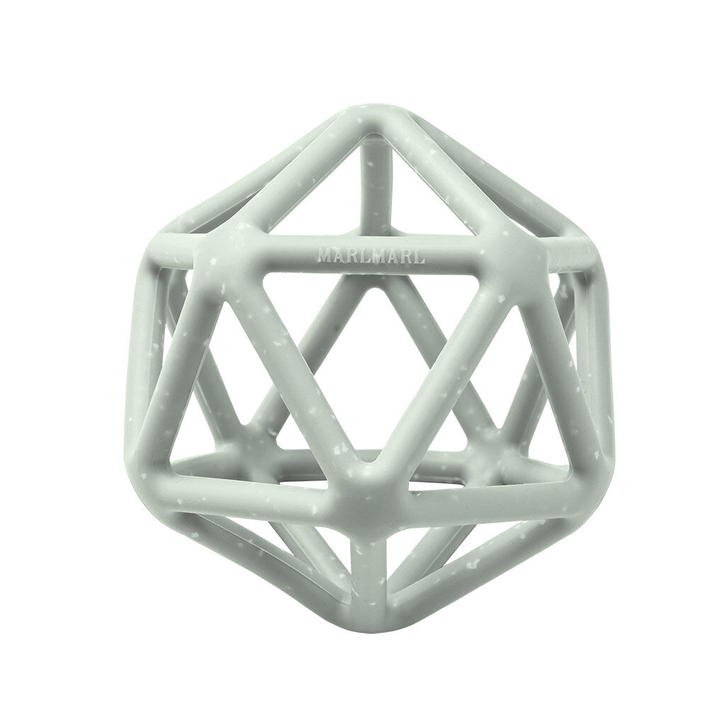 “マールマール”のシリコン製ベビーボール polygon ball・正二十面体をモチーフにしたMARLMARLオリジナルのベビートイ・転がった時の不規則な動きが赤ちゃんの感覚を刺激・お部屋のインテリアにも馴染む上品で優しいブルー・フタル酸・...