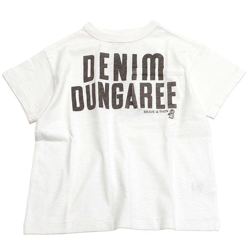 “デニムアンドダンガリー”のテンジク DD PENNIE TEE・胸ポケットの上からブランドロゴをプリント・ポケットの接ぎ目にプリント溜まりが出来て個体差のある仕上がりに・さりげなく1stペンギンのペニーもいます綿100%3GRグレー24O...