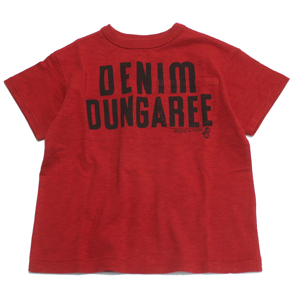 “デニムアンドダンガリー”のテンジク DD PENNIE TEE・胸ポケットの上からブランドロゴをプリント・ポケットの接ぎ目にプリント溜まりが出来て個体差のある仕上がりに・さりげなく1stペンギンのペニーもいます綿100%1W白3GRグレー...