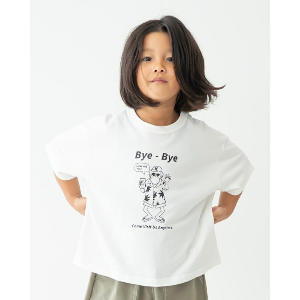 “フォブ”のBye Bye Tシャツ【5月入荷予定】・インパクトありなイラストTシャツ・ユーモアたっぷりなデザインがコーデの味に・ボディはリラックスシルエットを採用・裾は重ね着スタイルにもピッタリなラウンドテール・身生地は綿の21天竺素材で...
