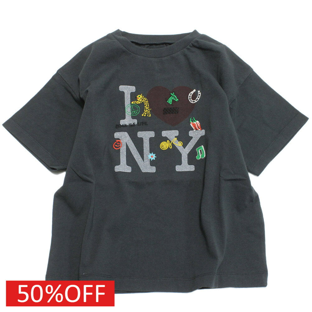 “オーシャン＆グラウンド”のオーバーステッチTシャツ・存在感のあるプリントの上から刺繍をデザイン・カラーごとに異なる刺繍をON・柔らかな着心地のコットンボディ・ゆったり着れるリラックス感のあるシルエット本体　綿100%衿　綿96%　ポリウレ...