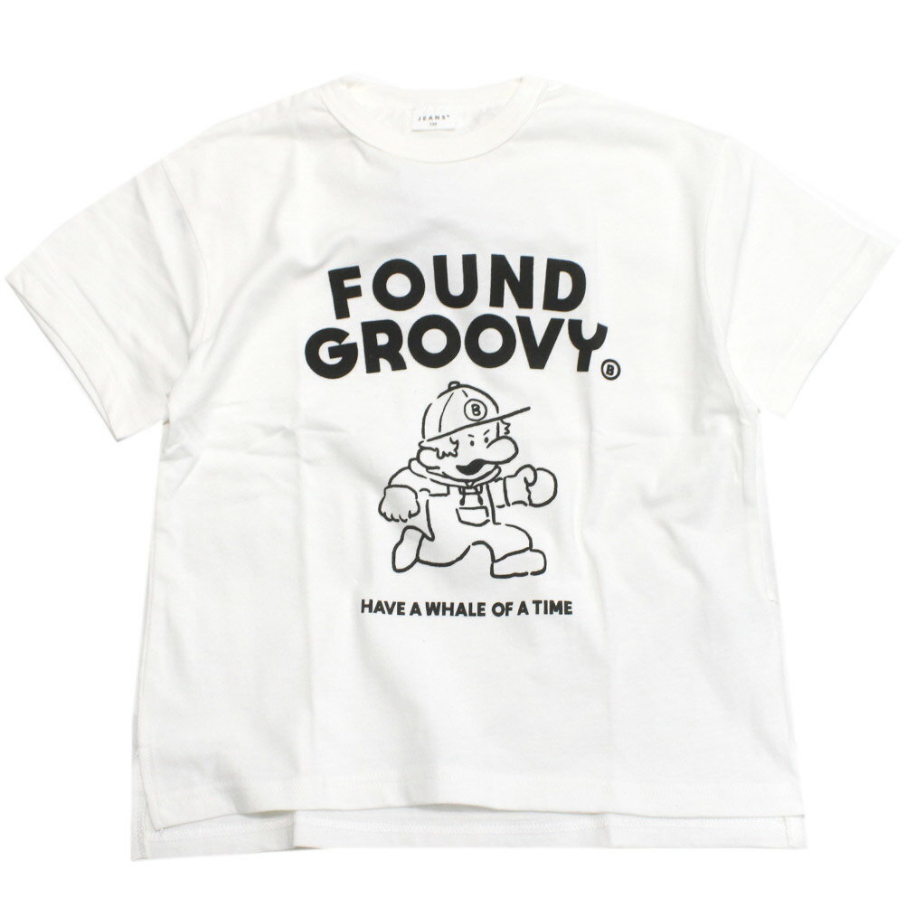 “ジーンズベー”のFOUNDTシャツ・フロントの手書きタッチなキャラクターが印象的・軽やかなコットン素材を採用・ゆとりのあるシルエットでラフな着こなしが可能・サイドスリット入り本体　綿100％リブ部分　綿95％　ポリウレタン5％ブラック(B...