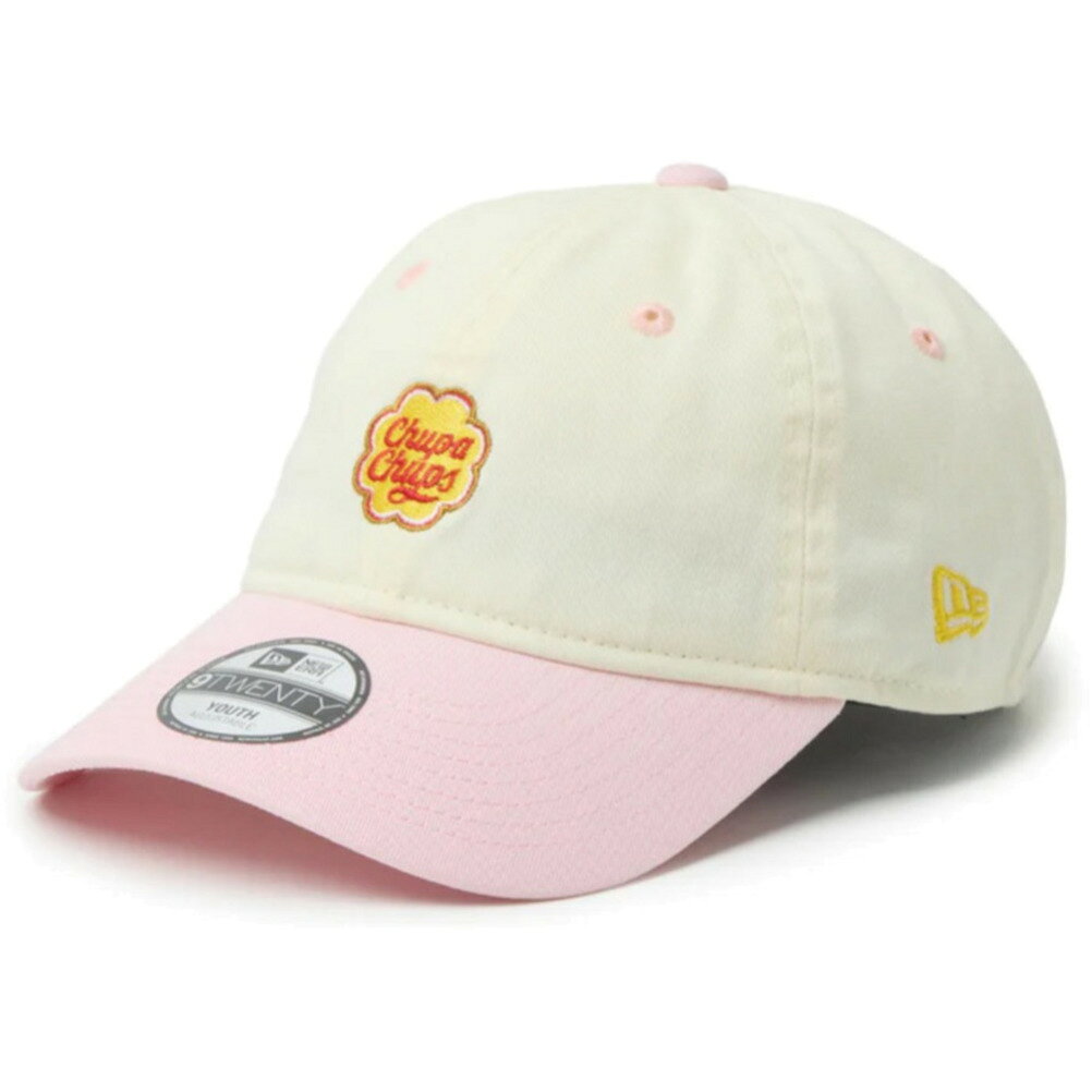 “ニューエラキッズ”のYOUTH 9TWWENTY 2TONE Chupa Chups CAP・チュッパチャプスとの初コラボレートコレクション・正面にアイコニックなロゴを刺しゅう・手洗いでお手入れ可能・シルエットはフロント部分に芯がなく柔ら...