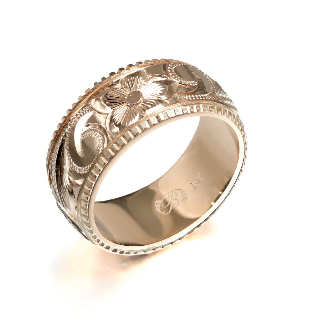 インフォメーションお問い合せ品番PB8A-D15商品名14Kピンクゴールド バレル 幅8mm 厚み1.5mm スクロール コインエッジ リングこちらはオーダーメイド商品です入金確認後に、ハワイの工房に製作を依頼する受注生産の商品です。ご注文...