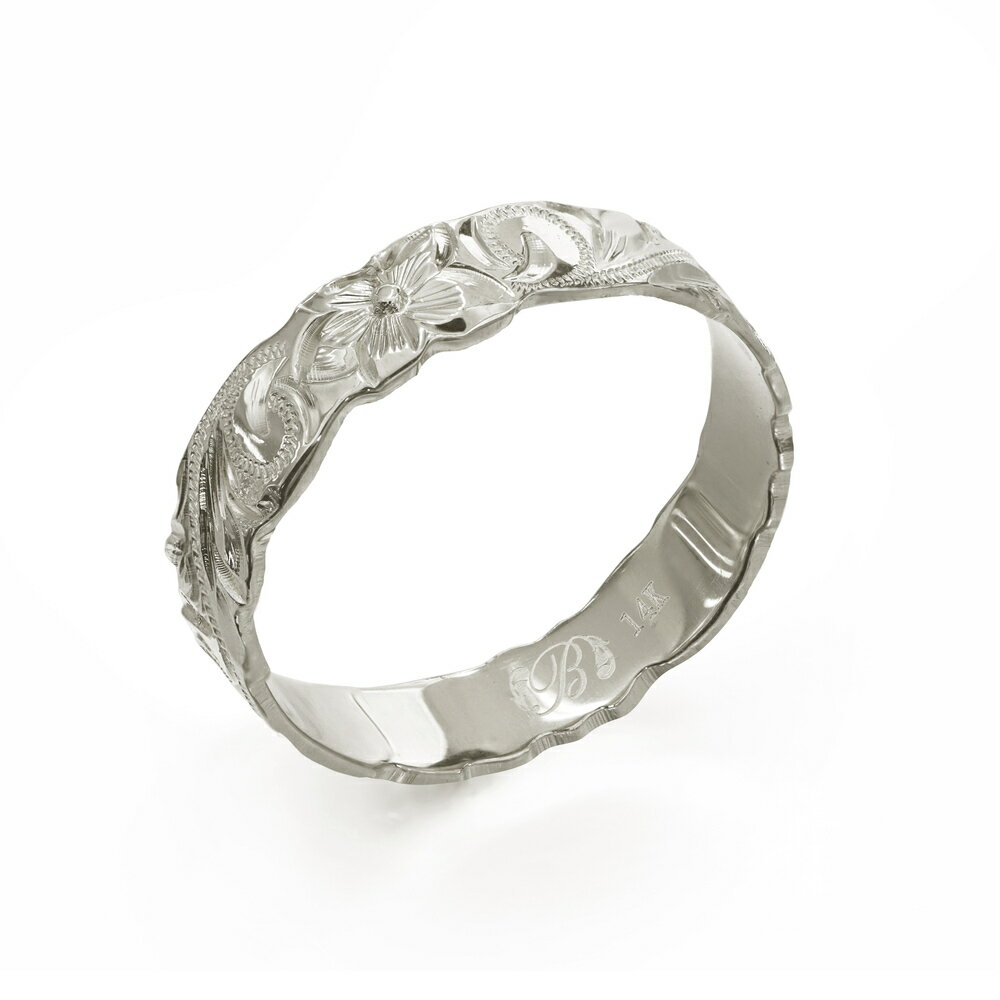 インフォメーションお問い合せ品番WF4A-A商品名14Kホワイトゴールド フラット 幅4mm 厚み1.2mm スクロール カットアウト リングこちらはオーダーメイド商品です入金確認後に、ハワイの工房に製作を依頼する受注生産の商品です。ご注文...