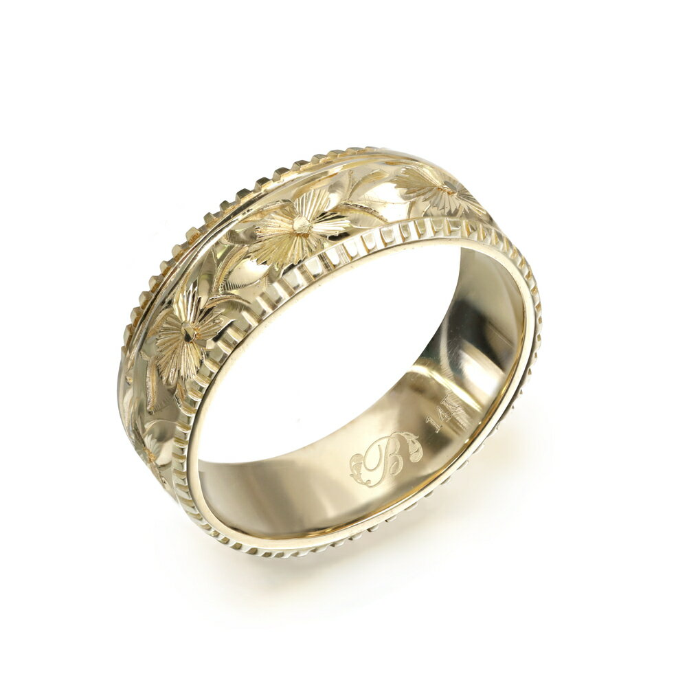 インフォメーションお問い合せ品番YF6D-D商品名14Kイエローゴールド フラット 幅6mm 厚み1.2mm プルメリア コインエッジ リングこちらはオーダーメイド商品です入金確認後に、ハワイの工房に製作を依頼する受注生産の商品です。ご注文...