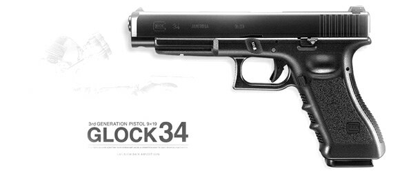 ※こちらの商品はラッピング不可となっております。 シンプルな操作性、軽量かつ高い耐久性、そして安全と低コストを実現したグロック・シリーズ。 その中でも9mm口径のシューター向けモデルであるグロック34を、ガスブローバックでモデルアップしまし...