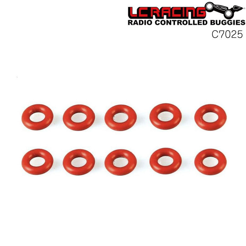 ※こちらの商品はラッピング不可となっております。 [LCRACING] RCカー C7025 ダンパーO-Ring(赤) 10個入 ショック用 O-Ring（赤） 10個入 対応車種:LC10B5,PTG-1