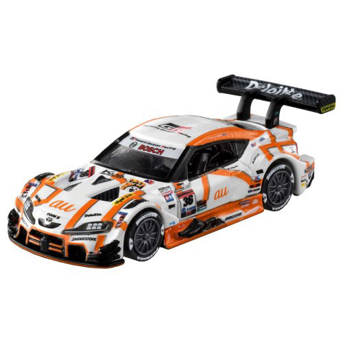 トミカプレミアムRacingから「au TOM'S GR Supra」が登場です！ アクション：左右ドア開閉 メーカー：タカラトミー 発売日：2025/11 対象年齢：6才以上