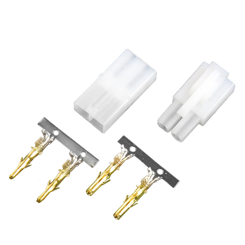 金メッキが施された通電効率の良いコネクターセットです。 電動ガン等の配線を交換する際に使用します。 専用取り付け工具が無くても、はんだ付けで取り付ける事も可能です。 注意：ラジオペンチ等で挟むだけで済ませるような使い方はおやめ下さい。 コー...