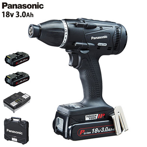 パナソニック 充電マルチインパクトドライバー 18V 3.0Ah EZ75A9PN2G-B (黒/電池2個＋ケース付/14.4V・18V両用) 金工穴あけが速く、木工穴あけもパワフルな本格ドリル。「High」「Low」「インパクト」の3モー...