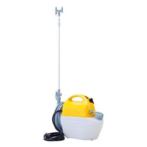 家庭用AC100V電源で使用可能なので電池切れを気にせず手軽に使えます。 4段2頭口ノズル、直射と霧状の切り替えノズル付です。 高い木の消毒。 用途 家周りの殺虫・消毒・除草剤散布に セット内容/付属品 ベルト スポイト 仕様 主な用途:殺...
