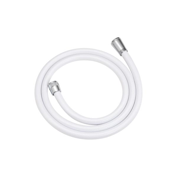 ホワイト2.8mのシャワーホースです。 シャワーヘッド側の金具が回転するので、ホースのねじれを防ぎます。 工具不要で取付簡単です。 シャワーヘッド側アダプターは、KVK・MYM用の2種類を同梱。 混合栓側アダプターは、TOTO(細ホース)・...