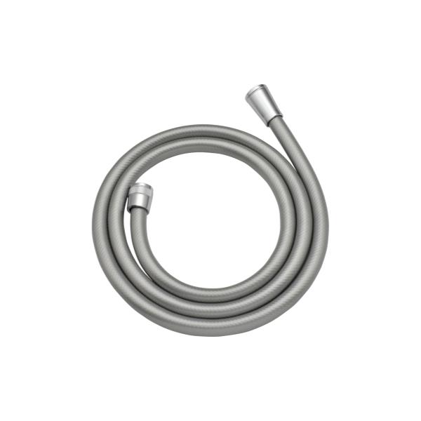 シルバー0.8mのシャワーホースです。 シャワーヘッド側の金具が回転するので、ホースのねじれを防ぎます。 工具不要で取付簡単です。 シャワーヘッド側アダプターは、KVK・MYM用の2種類を同梱。 混合栓側アダプターは、TOTO(細ホース)・...