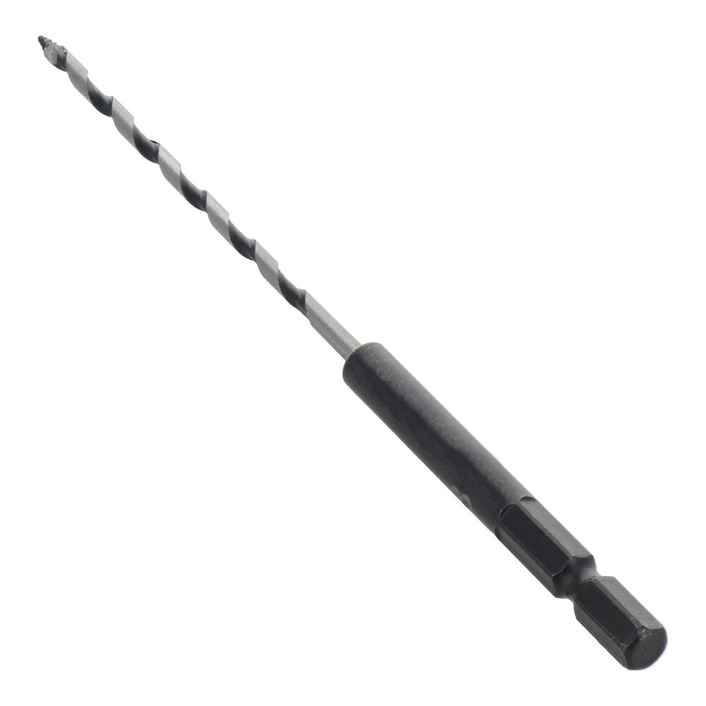 木材・合板・コンパネの穴あけに 商品情報 品番：TWK-3.0 刃径：3mm 全長：150mm 溝長：85mm 軸径：6.35mm(六角軸) 特長 ドリル刃先端が喰い込みの良いらせん状だから、素早く穴あけができる。 加工面の仕上げがきれい。...