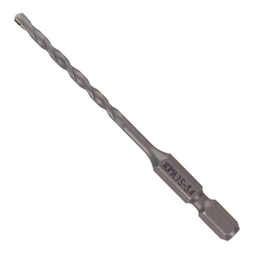 商品情報 品番：JS3-3.4 刃径：3.4mm 全長：90mm 有効長：45mm 特長 振動機能付きインパクトドライバー・電気ドリルで 　コンクリートに穴あけが可能。 各種充電ドリルにワンタッチで装着。 シャンクから刃先まで一体形状の為、...