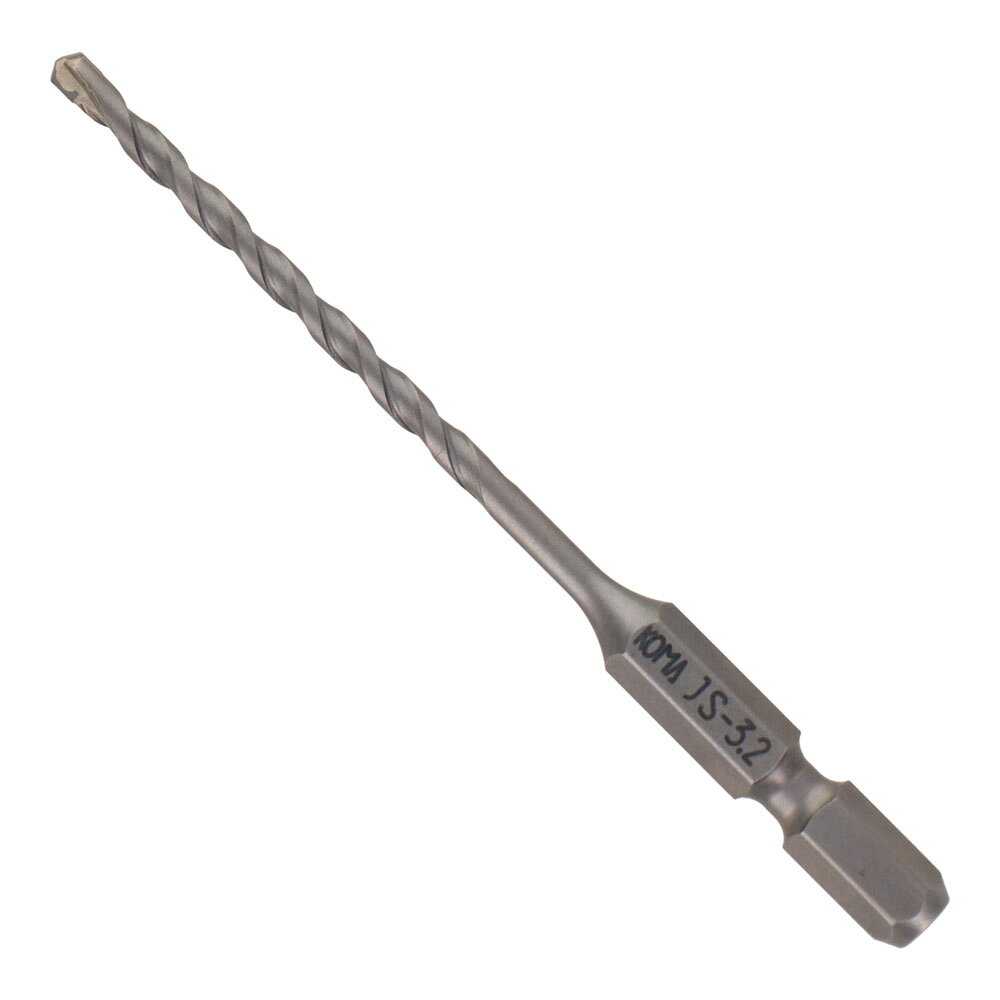 商品情報 品番：JS-3.2 刃径：3.2mm 全長：90mm 有効長：45mm 特長 振動機能付きインパクトドライバー・電気ドリルで 　コンクリートに穴あけが可能。 各種充電ドリルにワンタッチで装着。 シャンクから刃先まで一体形状の為、 ...