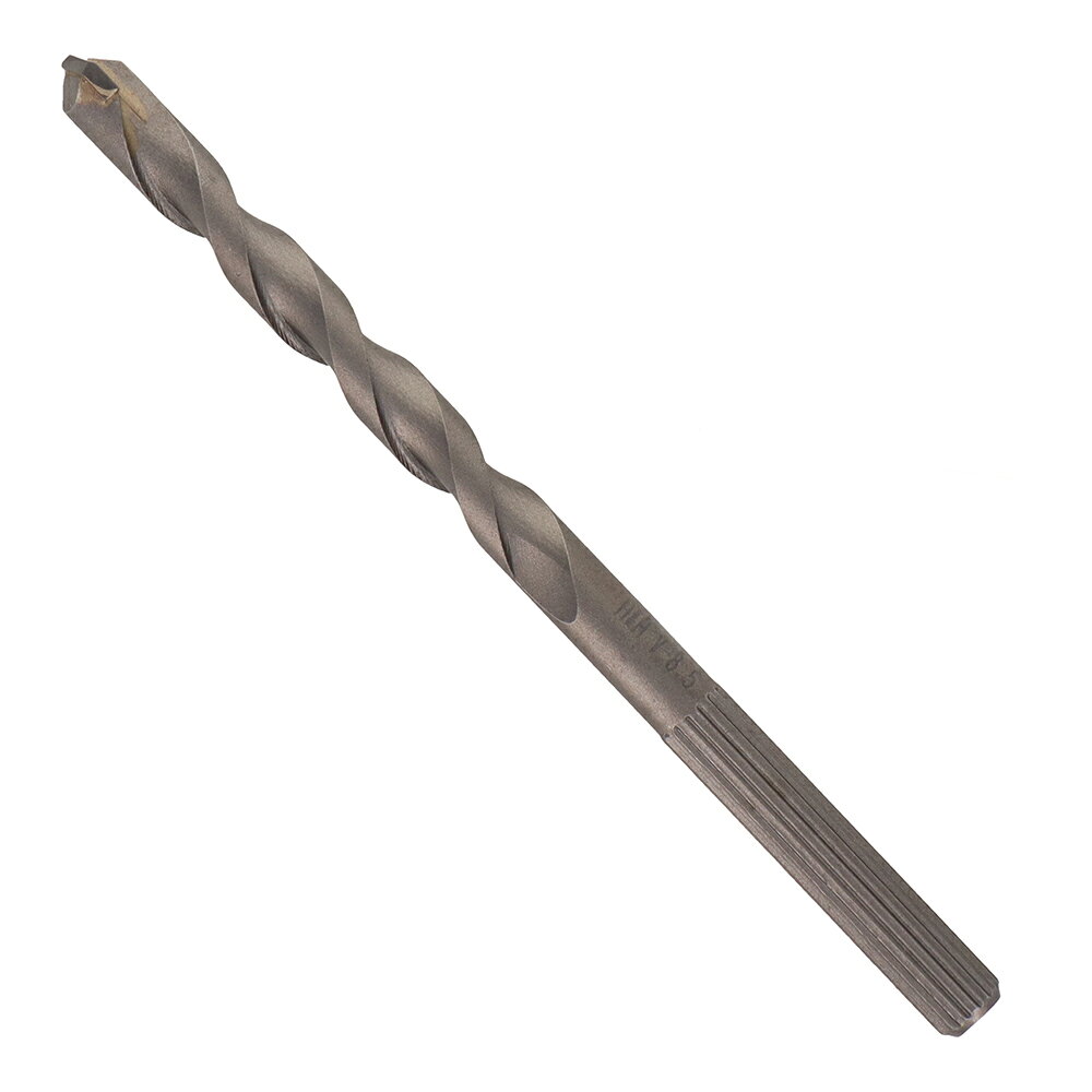 "スベリにくい"ドリルでスピーディーにコンクリートの穴あけ！ 商品情報 品番：V-8.5 刃径：8.5mm 全長：125mm 特長 ローレット軸加工によりチャック部のスリップが少ない。 ビットとドリル本体が一体化することにより、スピーディー...