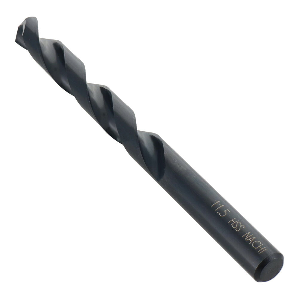 鉄・銅・アルミ・プラスチック・木材の穴あけに 商品情報 刃径：11.5mm 全長：142mm 溝長：94mm 特長 全長・溝長が短いため芯ブレが少ない。 刃先のシンニング加工により食い付きが良い。 仕様 穴あけ深さの目安：刃径×1〜4倍 材...