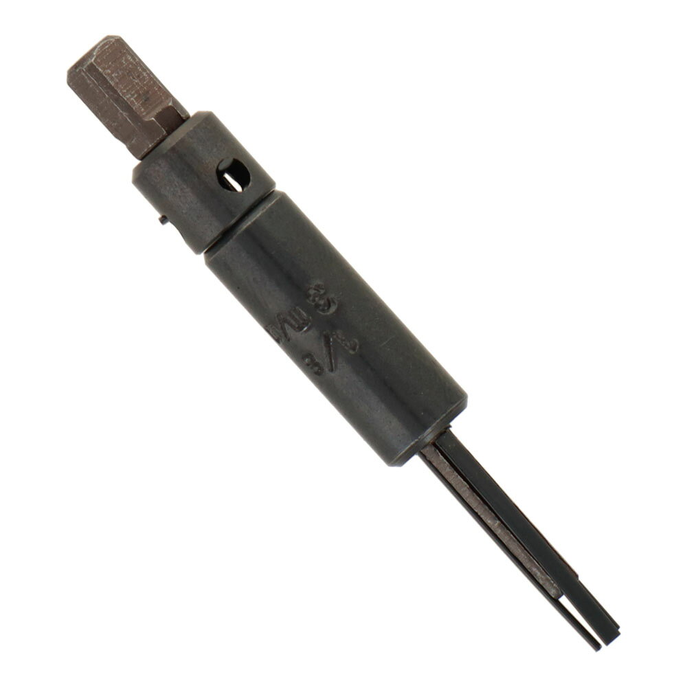 商品情報 品番：PT3ー3 適用除去タップ寸法：3mm（1/8） 先端形状：3本爪 使用タップハンドル：6mm迄用 特長 折れ込んだタップを除去できます。 ねじ山を損傷せずに折れたタップを除去。 ※改良により予告なく形状や仕様が変更になる場...