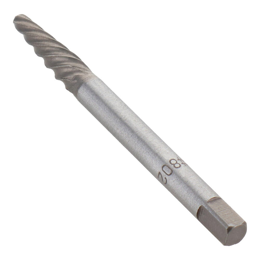 スクリューエキストラクター 商品情報 品番：B2 折れ込みボルト寸法：6〜8mm 下穴ドリル径：2.8mm 全長：60mm 先端径：2.4mm 元端径：5mm シャンク四角部幅：3.5mm 特長 折れ込んだボルトにドリルで下穴をあけ左にねじ...