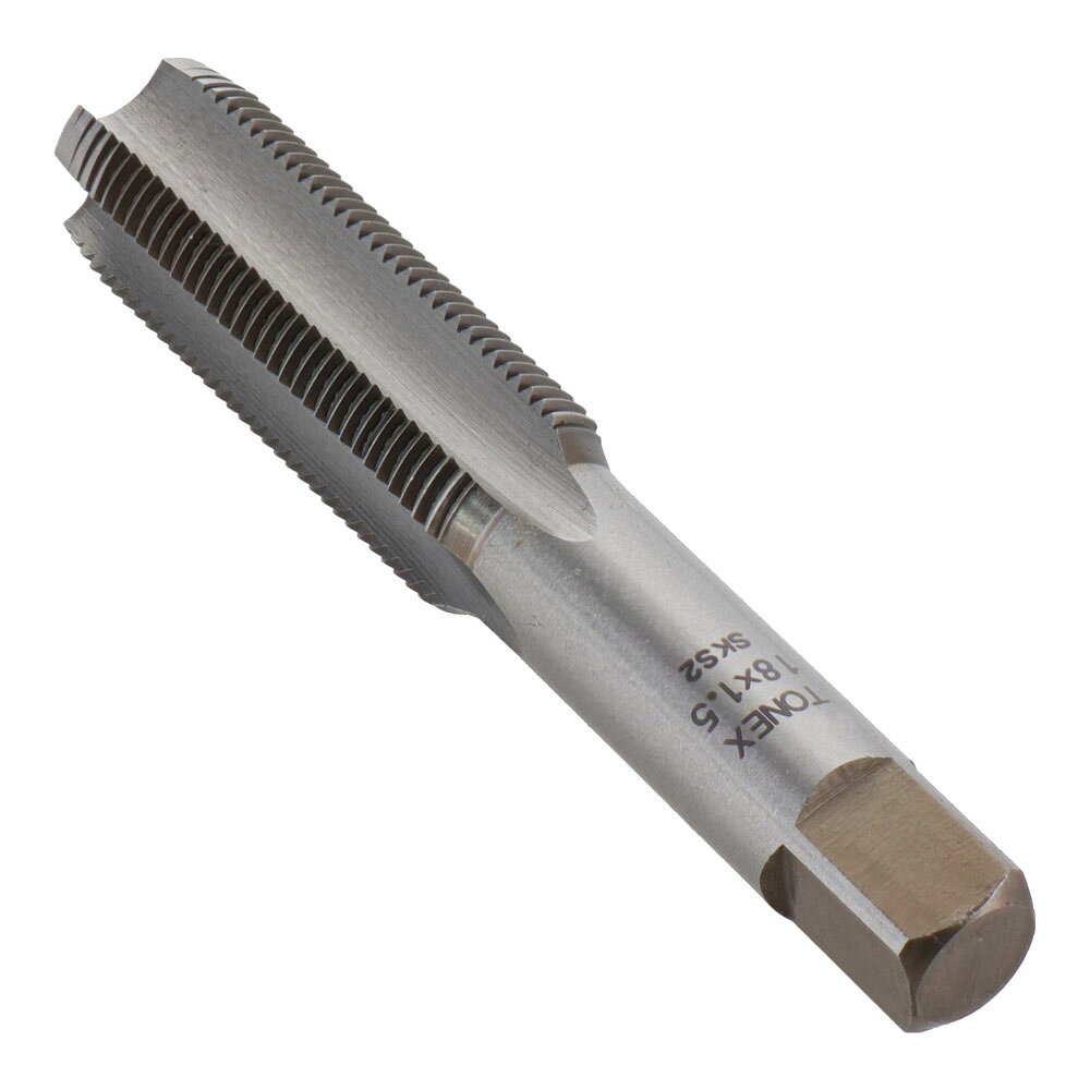 商品情報 品番：HT18×1.5 全長：100mm ネジ部長さ：48mm シャンク径：14mm シャンク四角部幅：11mm 下穴ドリル径：16.5mm 特長 きれいなメネジが立てられます 仕様 一般鋼・真鍮・銅・アルミ材に使用可能 材質 S...