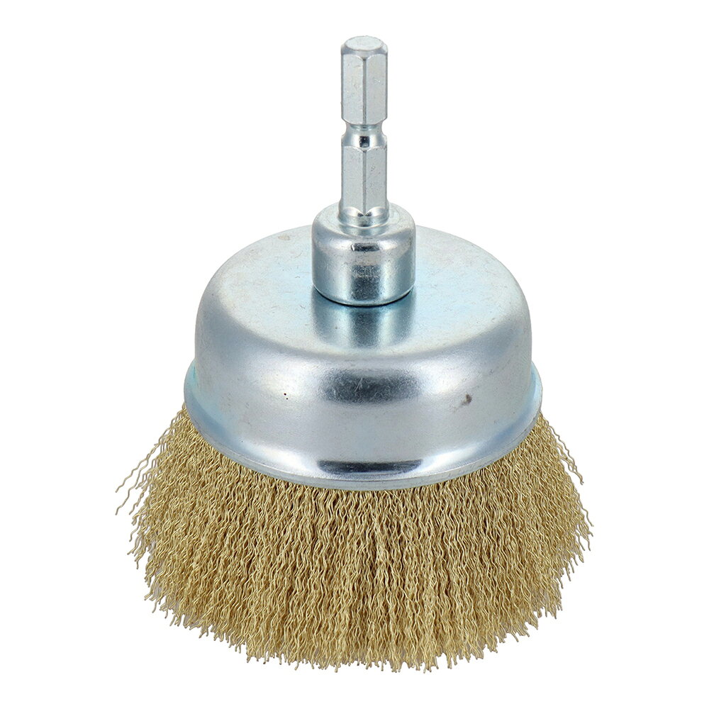 商品情報 品番：BCB-65 サイズ：65mm 最高使用回転数（rpm)：3,000 線径：0.15φ 用途 真鍮・銅の研磨、木工製品の木目出し、合金製品の研磨仕上げ用 仕様 軸径:6.35mm六角軸 材質 真鍮線 ※改良により予告なく形状...
