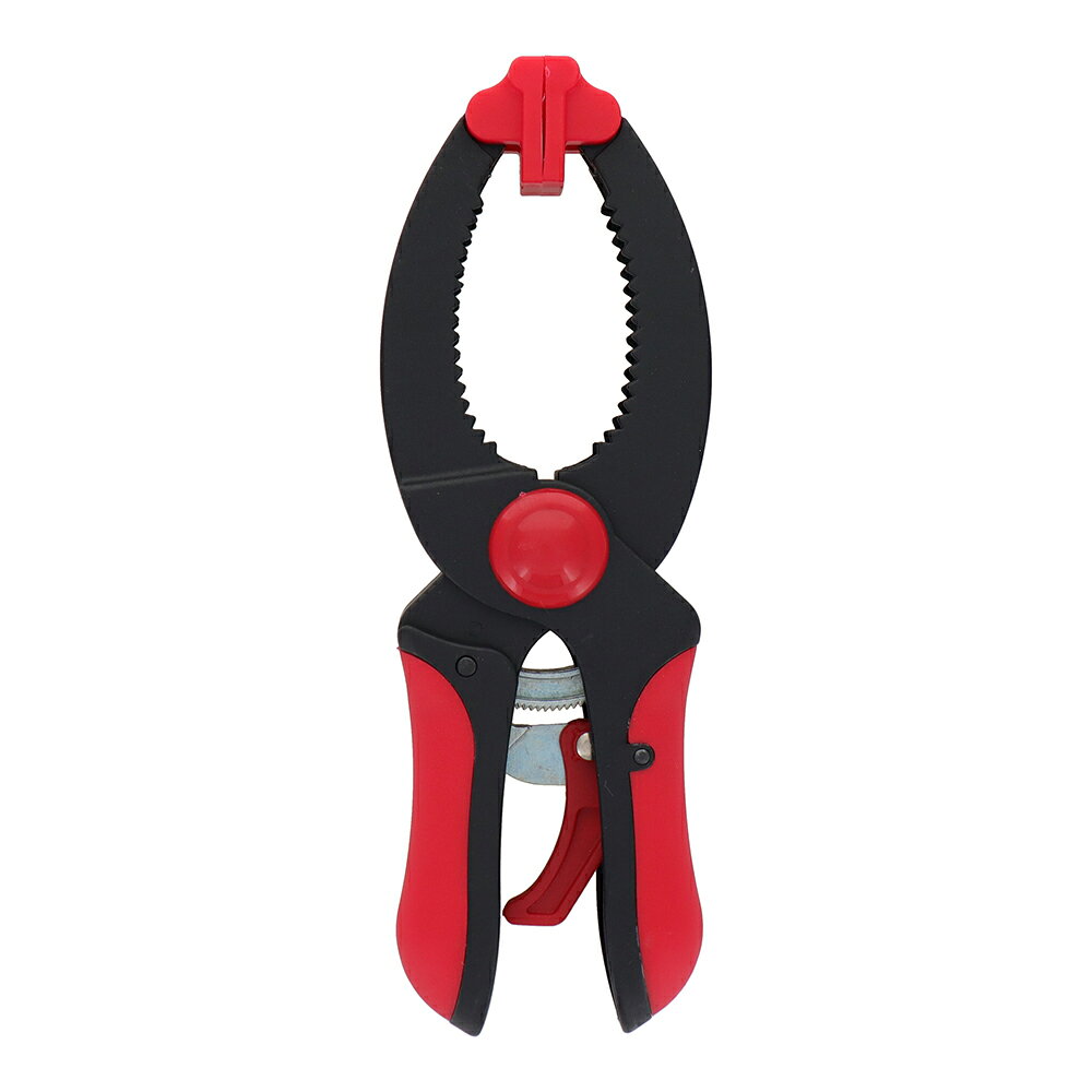 商品情報 品番：TR-RHC125 本体寸法（H×W×D）：H170×W58×D25mm 最大口開き：約50mm 重量：95g 特長 握るだけで簡単締め付け 固定強度の調整ができます。 材質 ナイロン ※改良により予告なく形状や仕様が変更に...