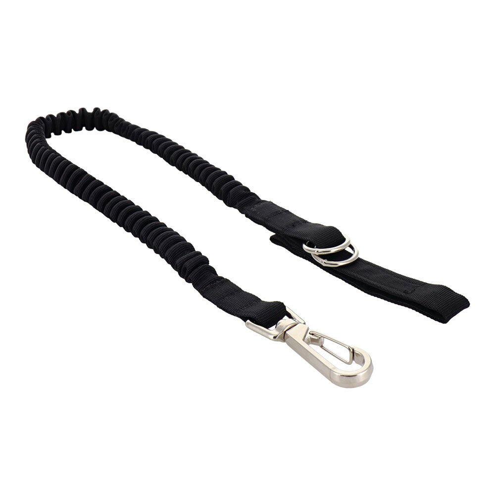 商品情報 品番：DT-STI-01BK カラー：ブラック 使用荷重：3kg 全長：825±20mm 最大伸長：1400mm 特長 布製だから絡みにくい 撥水効果抜群 丈夫な材質 仕様 フックタイプ 材質 生地:ナイロン 金具:鉄 ※改良によ...