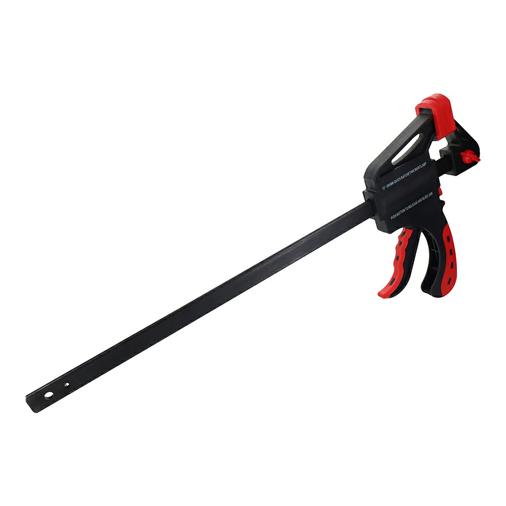 商品情報 品番：TR-QBC300g 本体寸法（H×W×D）：H210×W480×D40mm 最大締付け幅：約300mm 押し広げ幅：約450mm アゴの深さ：63mm 重量：585g 特長 締める・広げる1台2役 レバーを握ることで締め付...