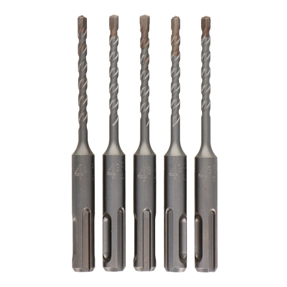 商品情報 品番：5PH-43 刃径：4.3mm 全長：110mm 有効長：50mm 特長 先端のポイントにより穿孔中の芯振れの発生が少なくなります。 独自のスパイラル計上により切粉の排出能力を向上。 用途 コンクリート ブロック モルタル ...