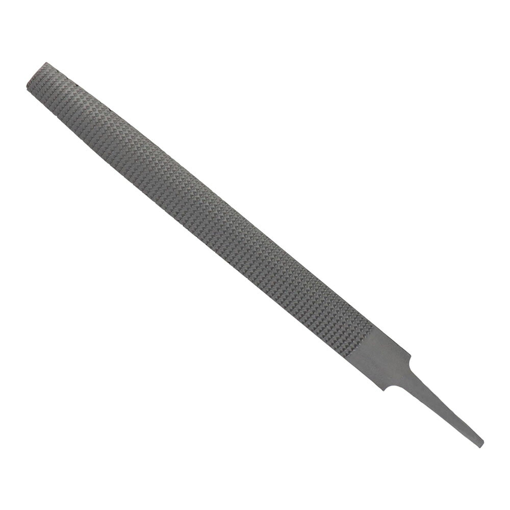 商品情報 品番：M-5 形状：半丸 目の種類：鬼目 刃長：250mm 全長：310mm 幅：25mm 厚み：7mm 特長 片面が鬼目（荒削り）、裏面がヤスリ目（仕上げ）になっています。 用途 木工、鉛等の軟質材用。 ※改良により予告なく形状...