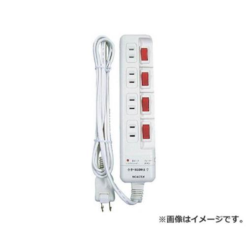 　ノア 雷ガード付 6ヶ口6スイッチ省エネタップホコリカバー付 NC2463S ■特長 ・雷による電気的被害から製品を守ります。 ・ON/OFF個別管理で節電効果があります。 ■仕様 ・コンセント数:6個口 ・ケーブル長(m):2 ・幅(m...