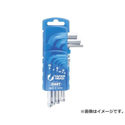 　エイト 六角棒スパナ テーパーヘッド 標準寸法 ドアホルダー セット TS9D ■特長 ・テーパーヘッドは本締に使える様、耐久性と耐摩性を一段と向上。従来のボールポイントに比べ10〜20%ねじり強度が高く、傾けての使用(0〜20°)で特に...