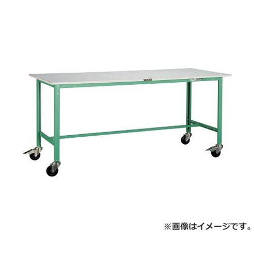 TRUSCO RAE型作業台 1800X900XH740 100Φキャスター付 RAE1809C100YG ■特長 ・キャスター付で、作業台を移動する際に便利です。 ・リノリューム張天板を使用し、表面は細かい凹凸があり滑りにくく、適度な弾力...