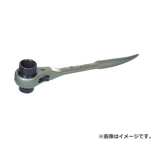 松阪鉄工所 ラチェットレンチ 短シノ RS17X19 【商品説明】 ●ショートタイプ、曲りシノ付き。 ●狭所でのネジ締め、番線締めもラクラク。 【本体寸法】 幅240×長43×高50mm 【重量】 410g 【呼び】 17×19