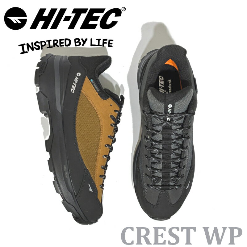 ハイテック HI-TEC クレスト WP CREST WP ローカットトレッキングシューズ 透湿防水 ブラック・チェスナット 低山ハイキングや日帰りの登山、時には街歩きまで。 フィールドを問わず活躍するローカットのトレッキングシューズです。...