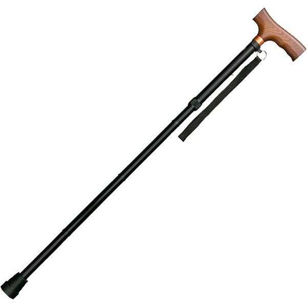・替えゴム＆携帯袋付がうれしい！ ●サイズ／長さ79〜88cm（5段階）、グリップ長さ：13cm、ゴムチップ底径：約3.8cm ●パイプ径／上部：2.2cm、下部：1.9cm ●重さ／360g ●材質／本体：アルミ、グリップ：木製 ●適応ゴ...
